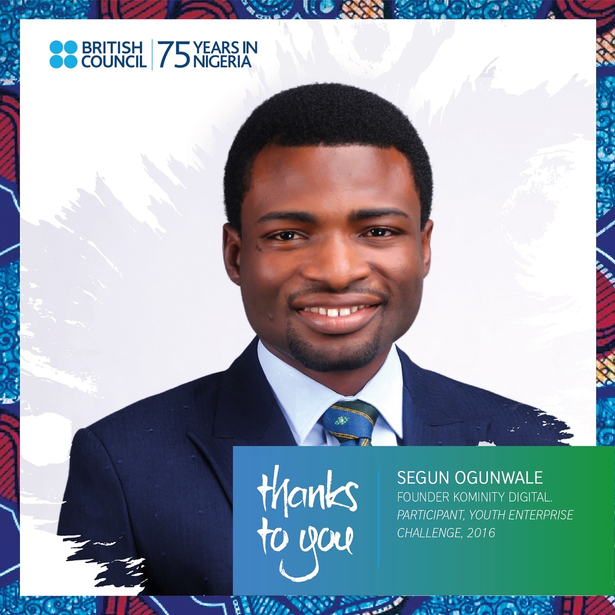 Thanks to you Segun Ogunwale | British Council